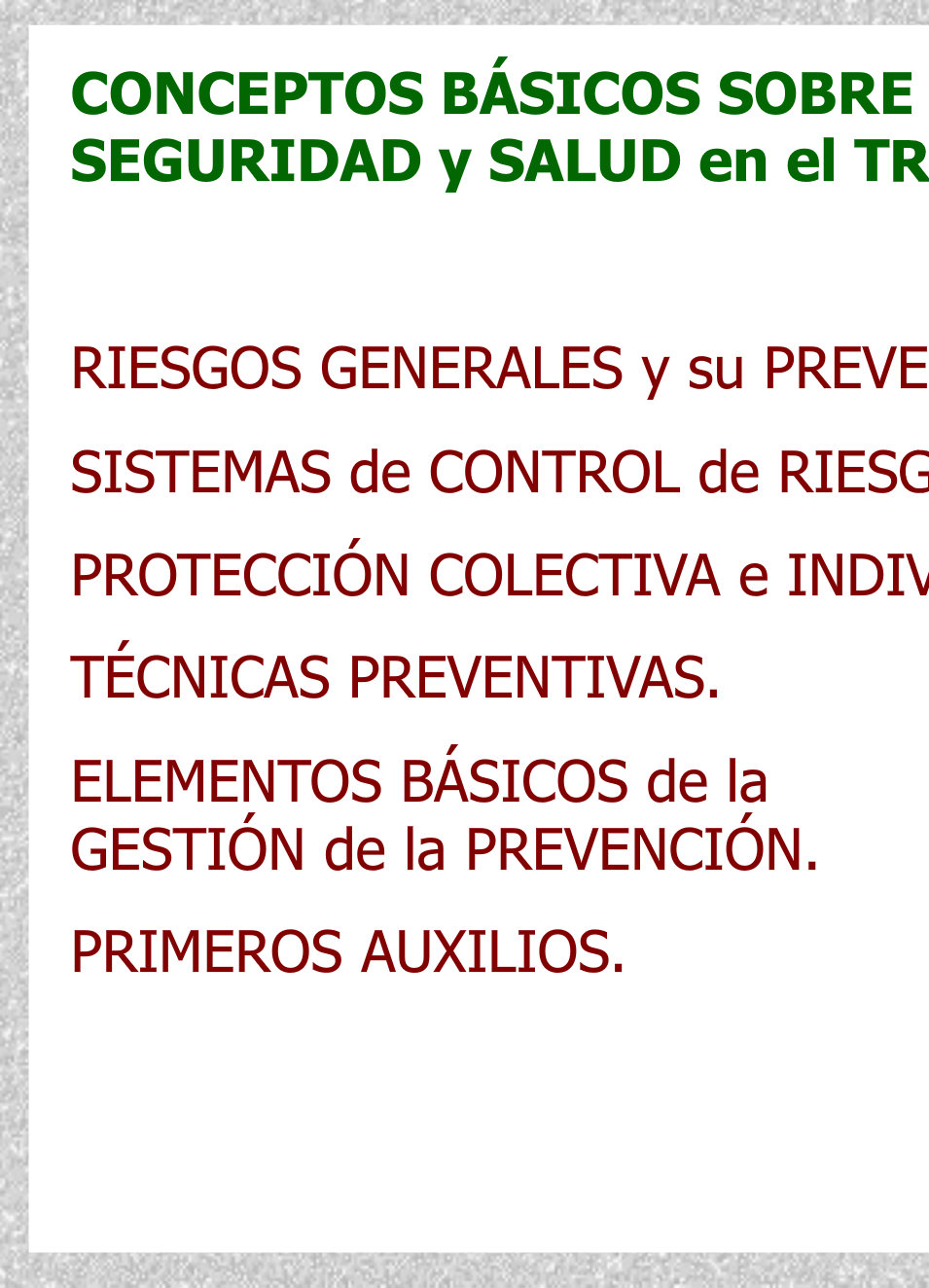 sufrimiento Infrarrojo Resbaladizo conceptos básicos sobre seguridad vida prosperidad Tres